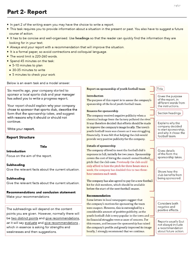 CAE Report Notes | PDF