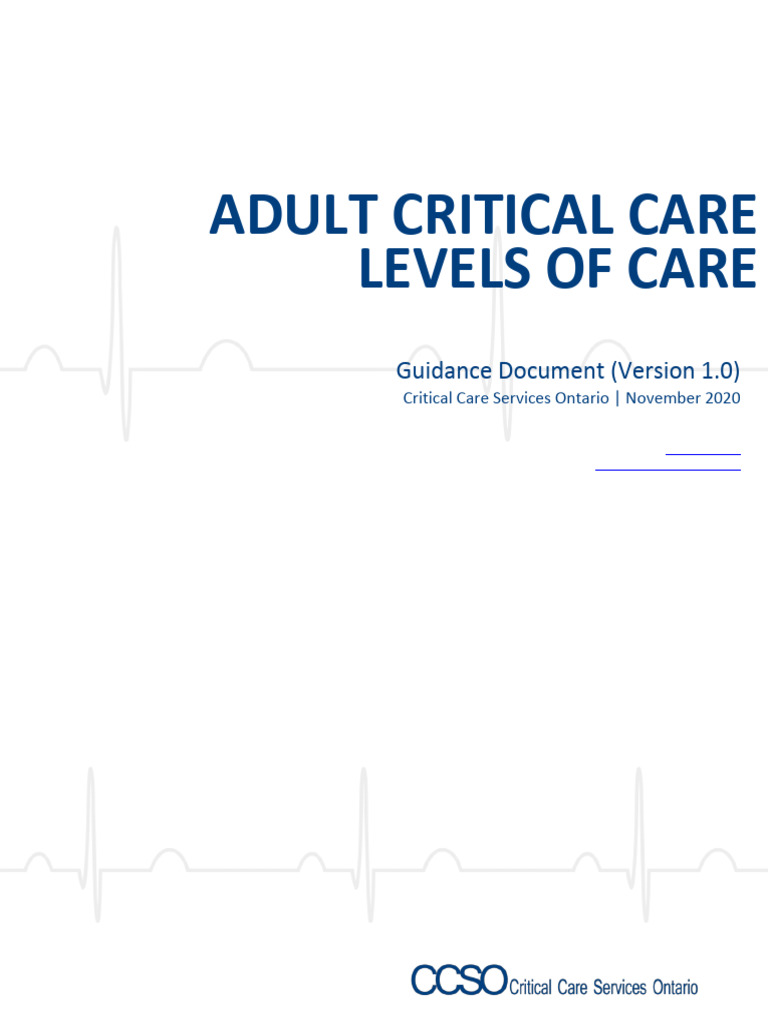 Adult LoC Guidance Document Final | PDF | Intensive Care Unit ...