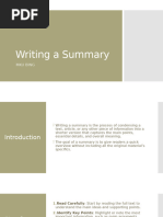 SUMMARY WRITING NOTES FOR CAMBRIDGE 0500 (First Language English Oral ...