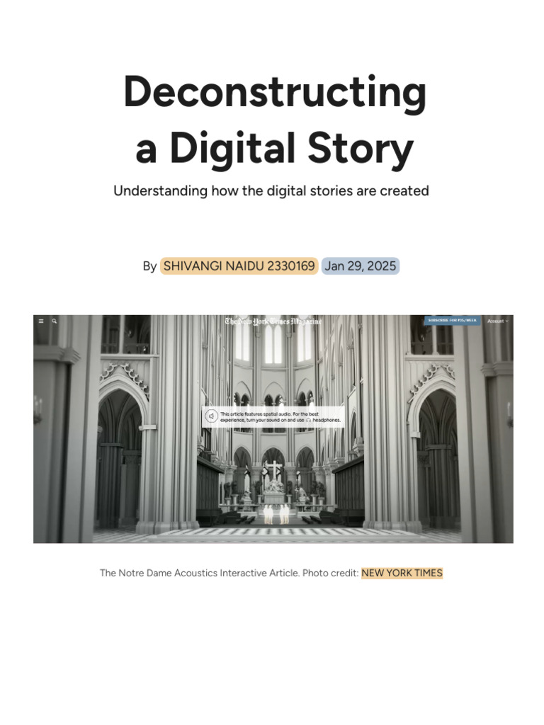 Deconstructing A Digital Story | PDF | Menu | Multimedia
