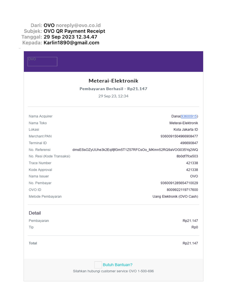 OVO QR Payment Receipt | PDF