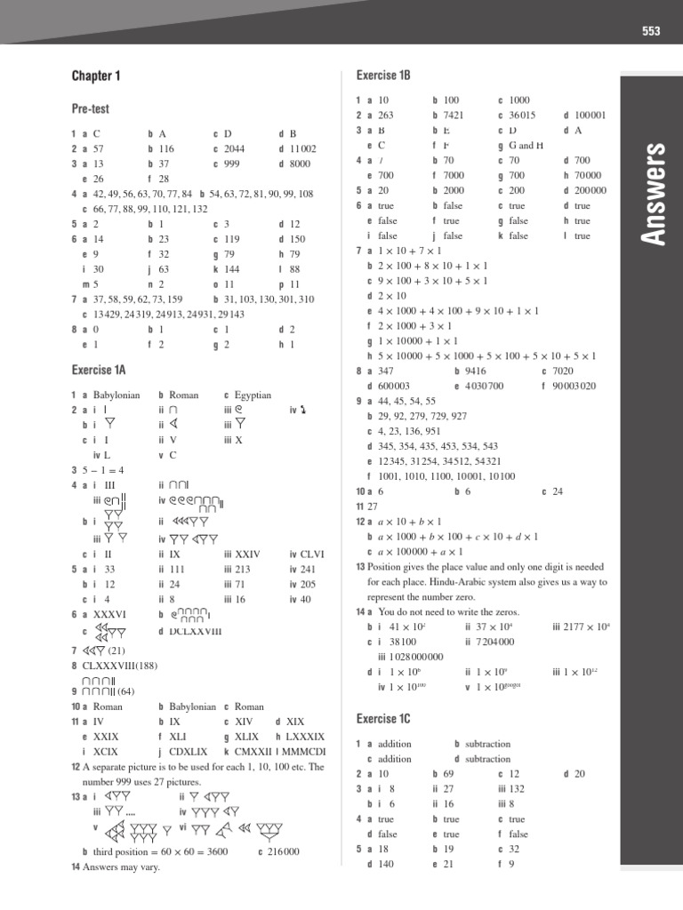 Cambridge Maths NSW Stage 4 Second Edition Year 7 Answers | PDF ...