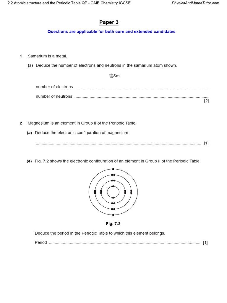 2.2 Atomic structure and the Periodic Table QP | PDF | Ion | Atoms