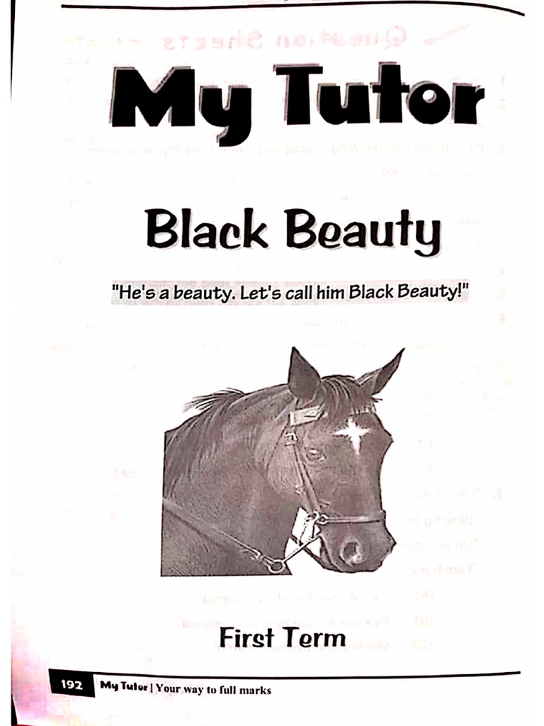 Black Beauty - My Tutor | PDF
