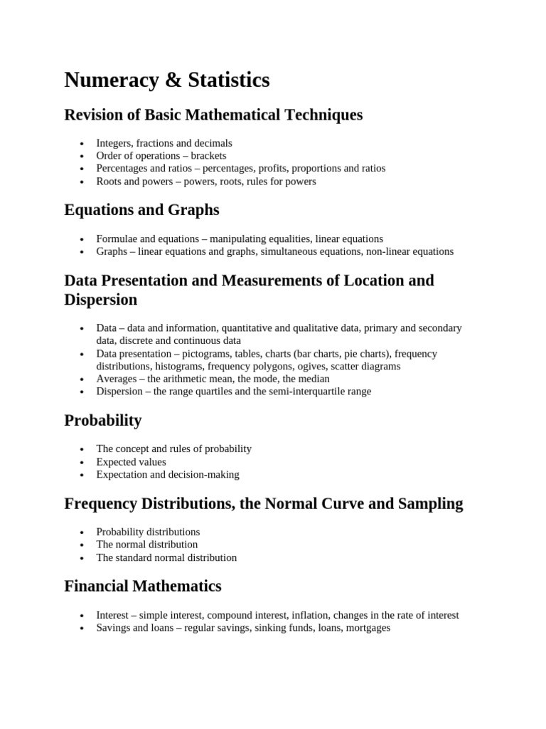 Numeracy | PDF