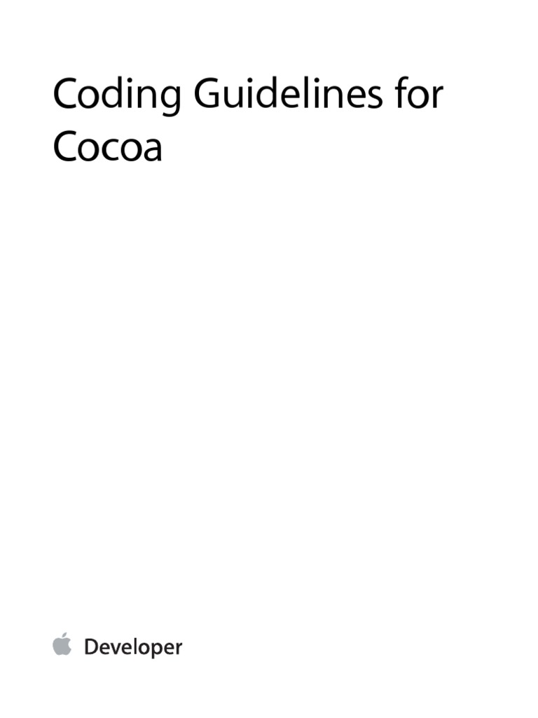 Coding Guidelines For Cocoa | PDF | Inheritance (Object Oriented Programming) | Objective C