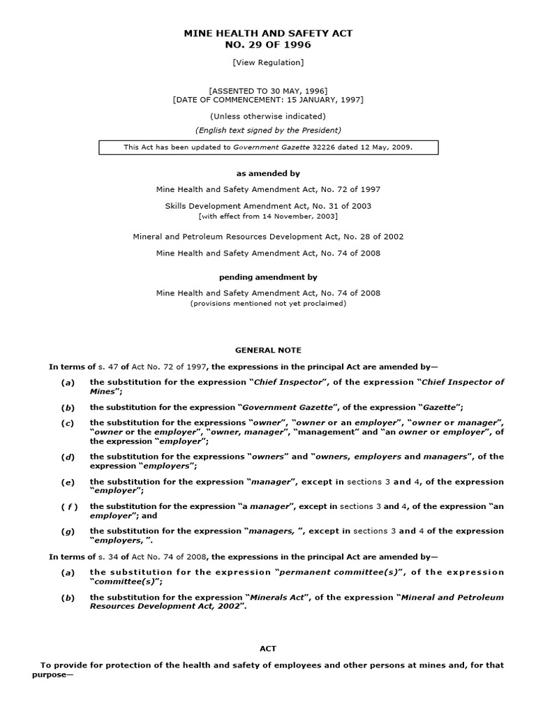 MHSA | PDF | Occupational Safety And Health | Safety