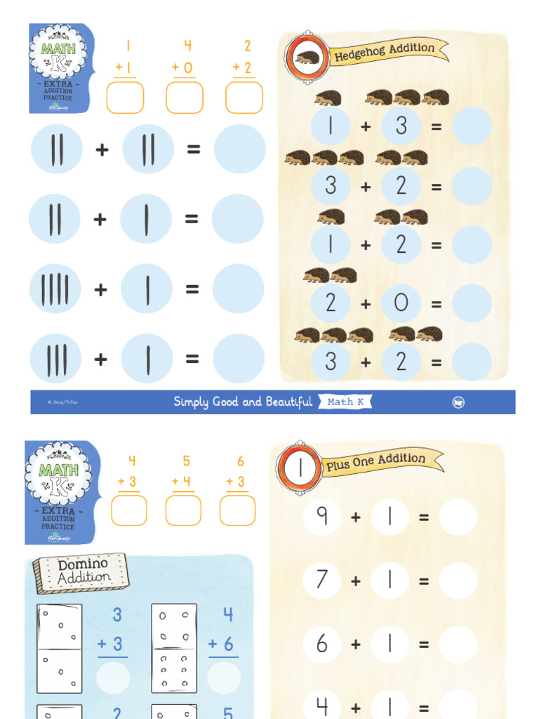 Math K Addition Worksheets | PDF