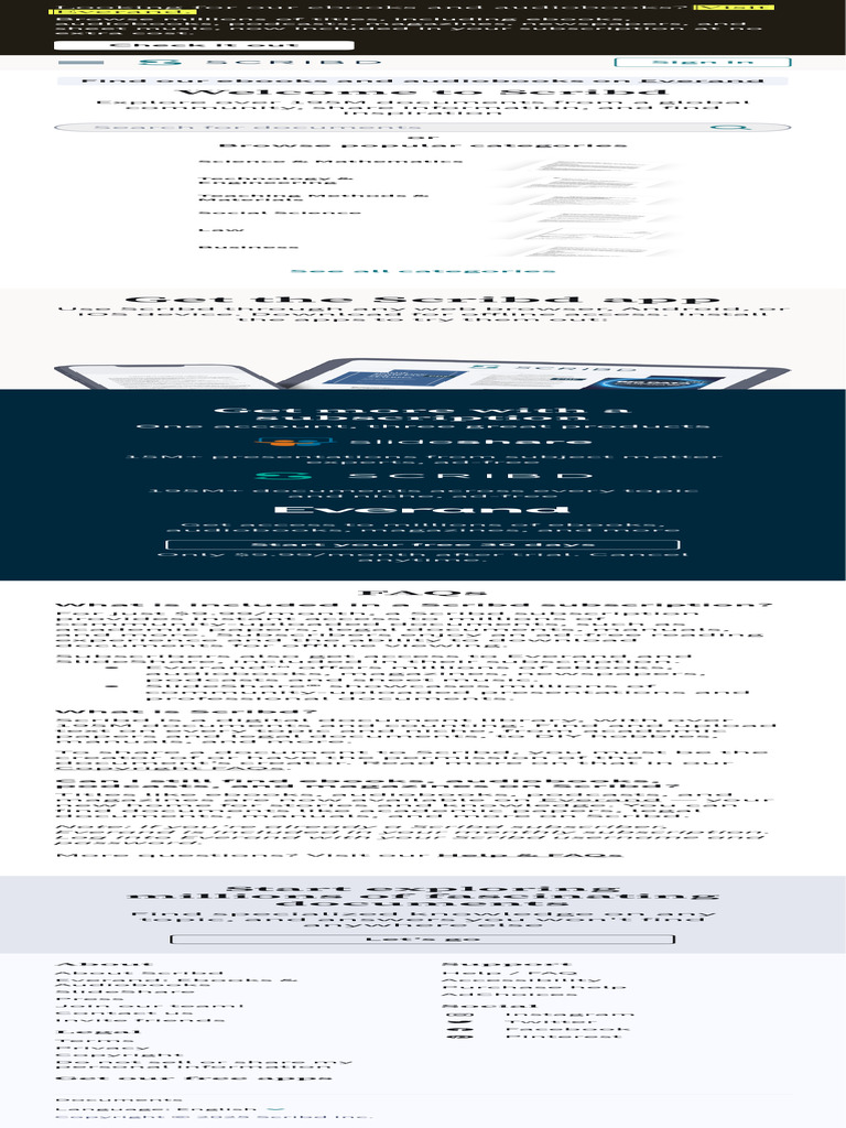 Scribd Explore 195M+ Documents From A Global Community | PDF | Scribd ...