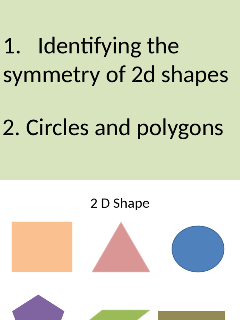 Shapes and Symmetry | PDF