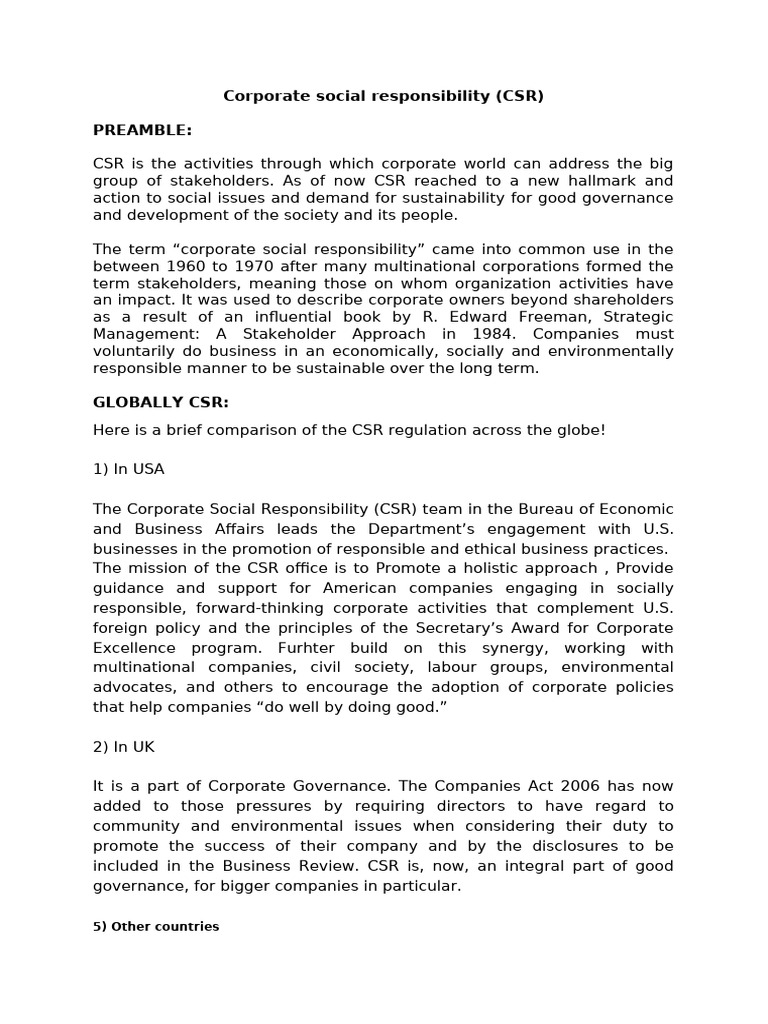 Understanding Corporate Social Responsibility | PDF | Corporate Social ...