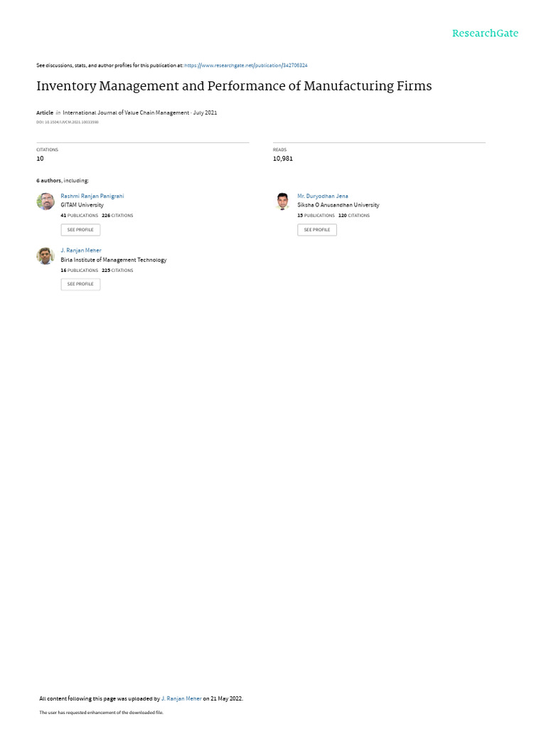 Inventory Management System PDF | PDF | Factor Analysis | Lean ...