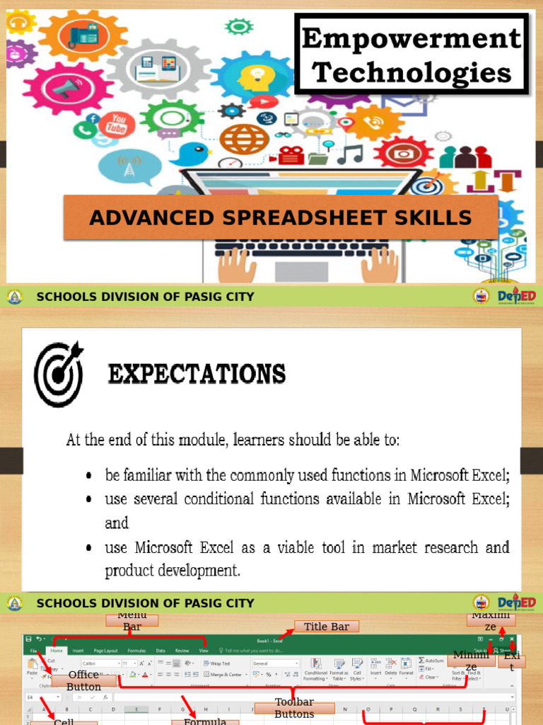 E Tech Module Excel Pdf