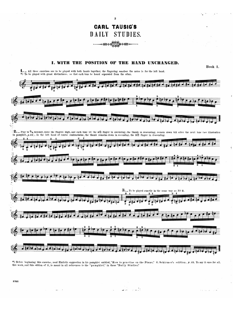 Carl Tausig Daily Studies No. 1 | PDF