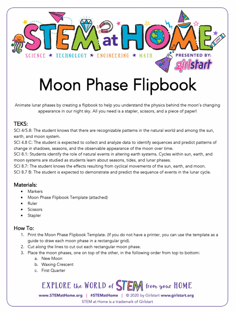 Moon-Phase-Flipbook | PDF | Moon | Lunar Science