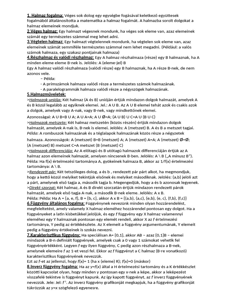 Matek Defek - Kidolgozva | PDF