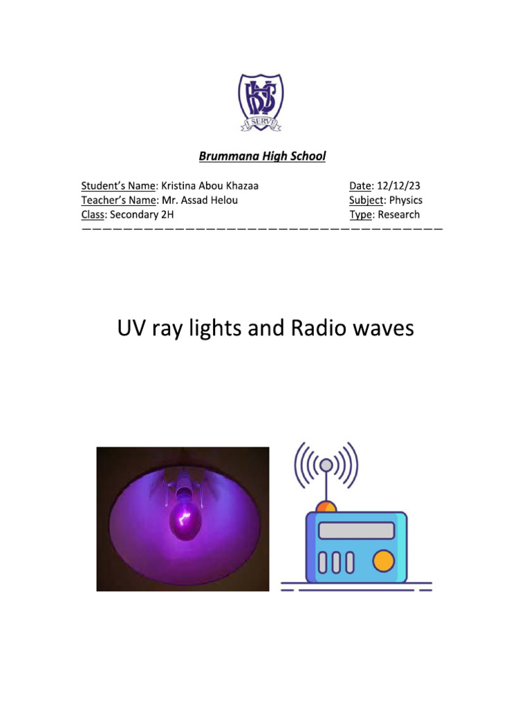 UV Ray Lights and Radio Waves | PDF