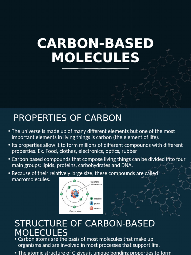 Properties and Functions of Carbon Molecules | PDF | Lipid | Carbohydrates