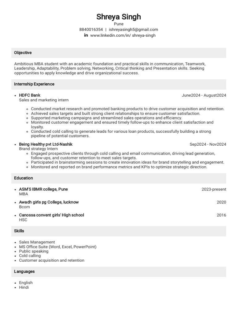 Resume Ss | PDF