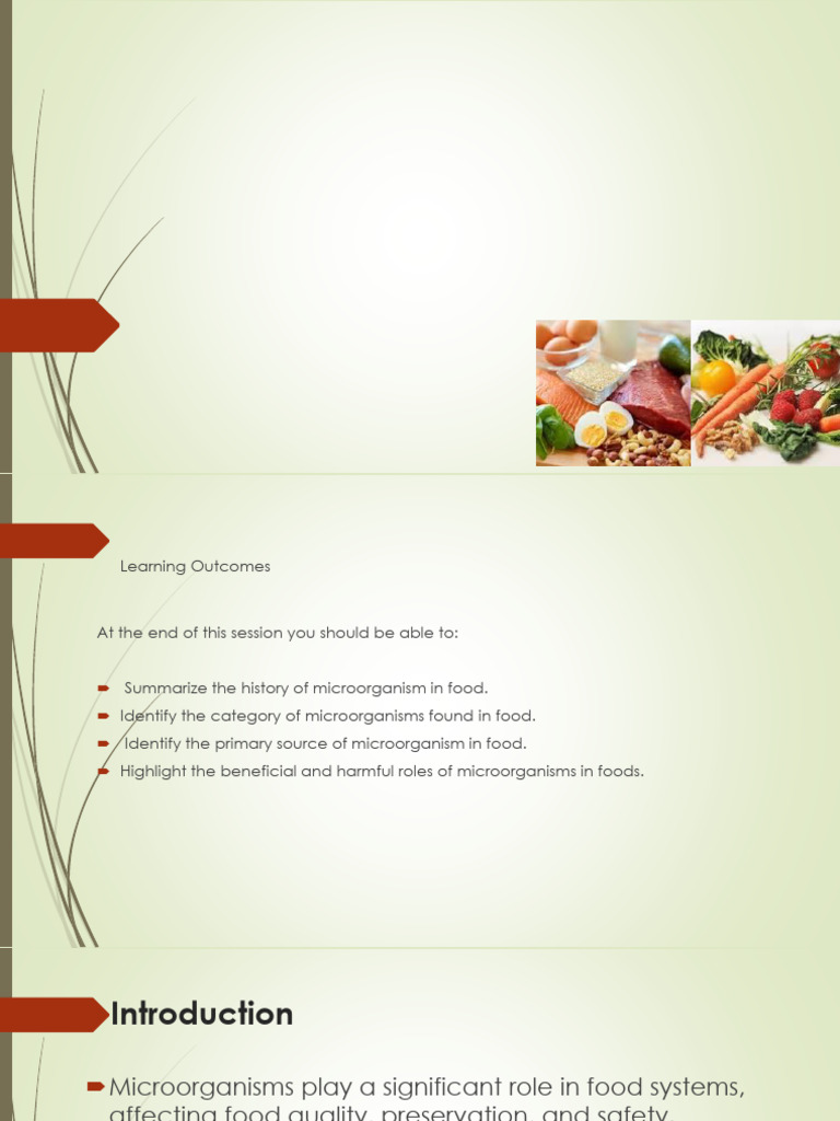 Microorganisms in Food: Roles and Types | PDF | Microorganism | Food ...