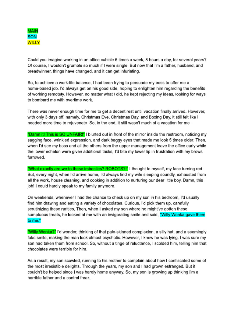 Reading Comprehension - A Chocolate Factory Horror Story | PDF