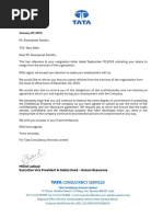 TCS-ReleaseLetter 1 | PDF | Finance & Money Management