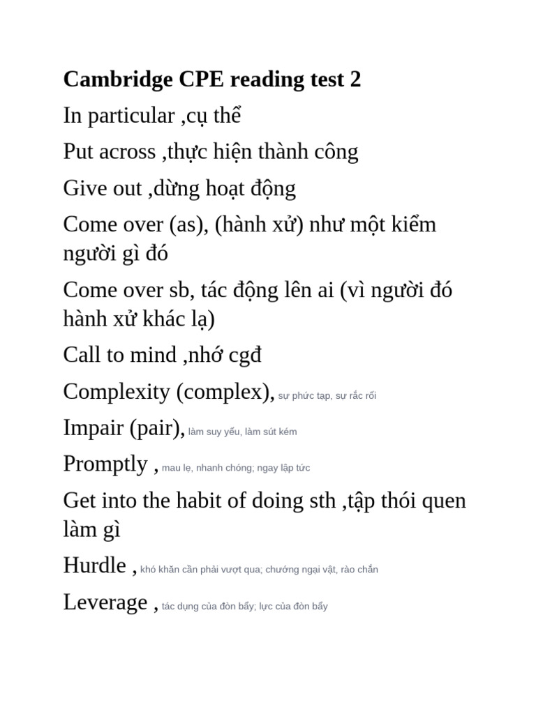 Cambridge CPE reading test 2 | PDF