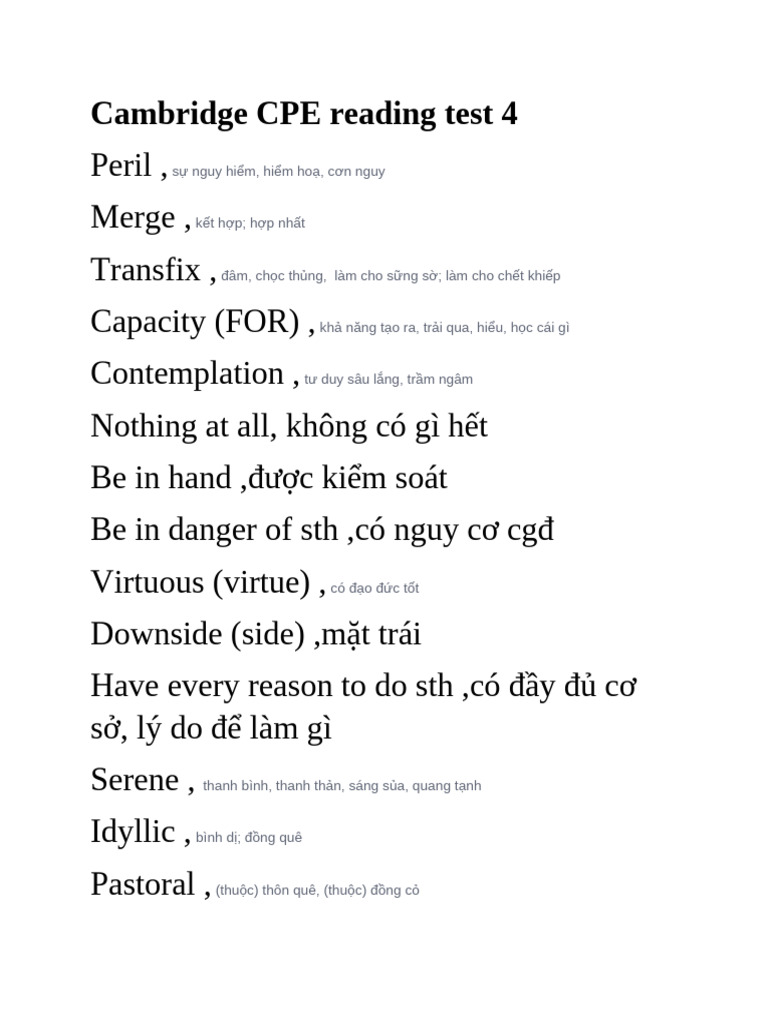 Cambridge CPE Reading Test 4 | PDF