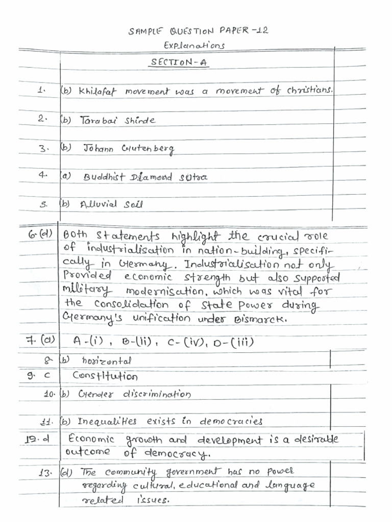 Sample Paper-12 | PDF