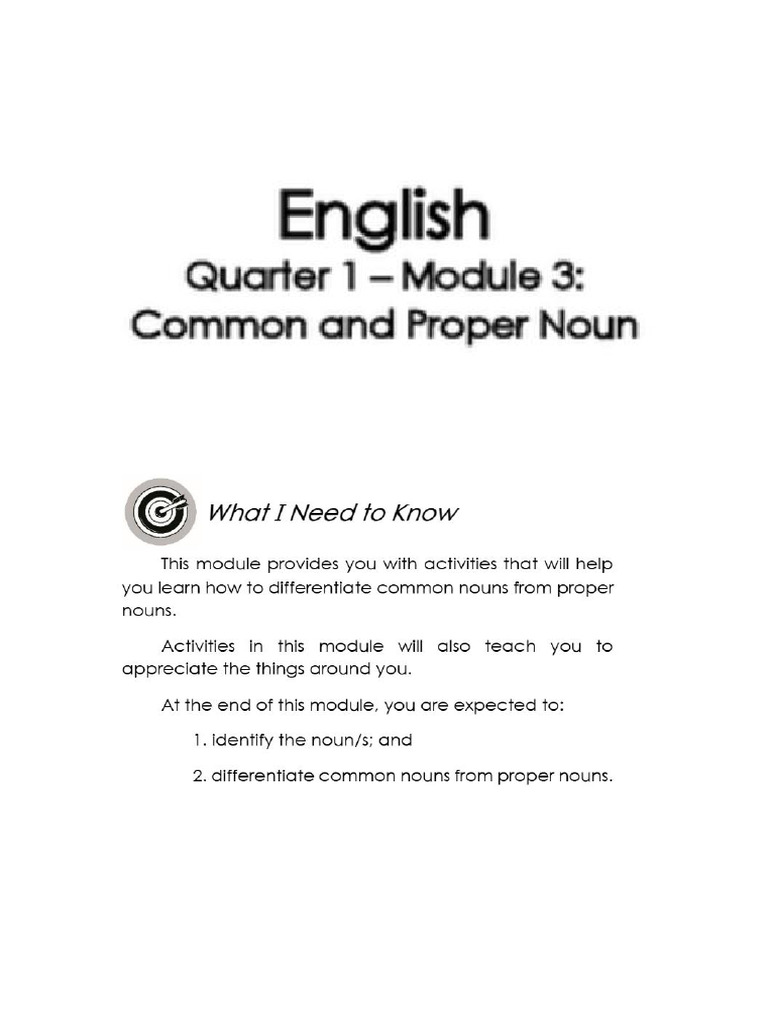 Nouns & Proper Nouns 1 | PDF