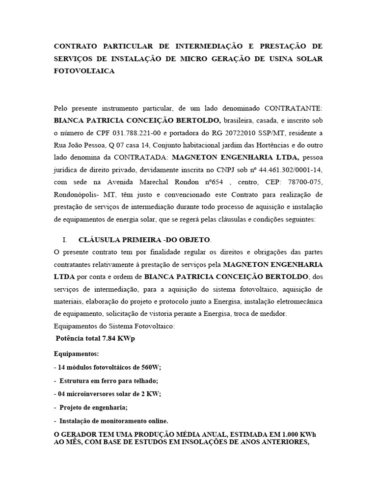 Contrato Bianca Energia Solar Com Microinversores Assinado (03!01!25 ...