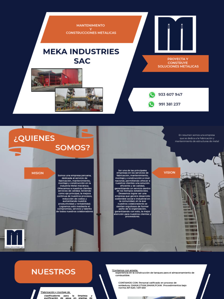 Soluciones Metálicas MEKA Industries | PDF | Materiales | Sector secundario de la economía