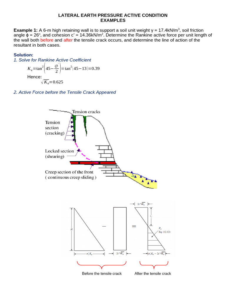 Calculating Rankine Active Pressure | PDF | Mechanical Engineering ...