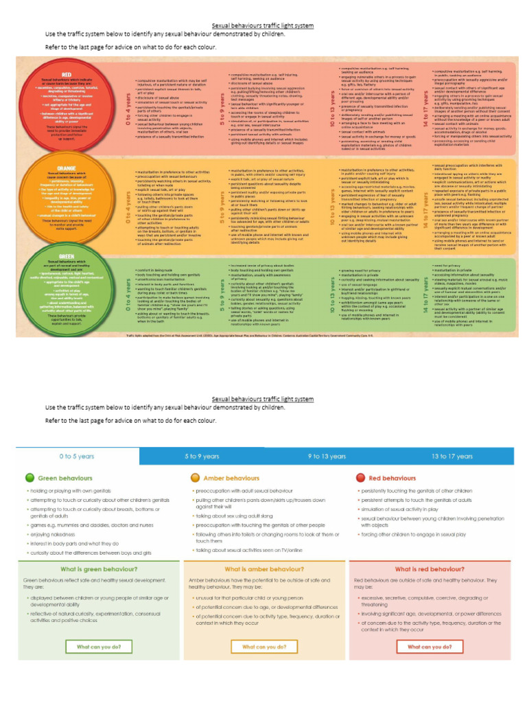 Sexual Behaviour Traffic Light System | PDF | Traffic Light | Information