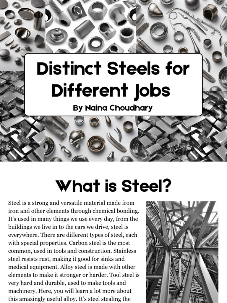 Types of Steel and Their Uses | PDF | Steel | Stainless Steel