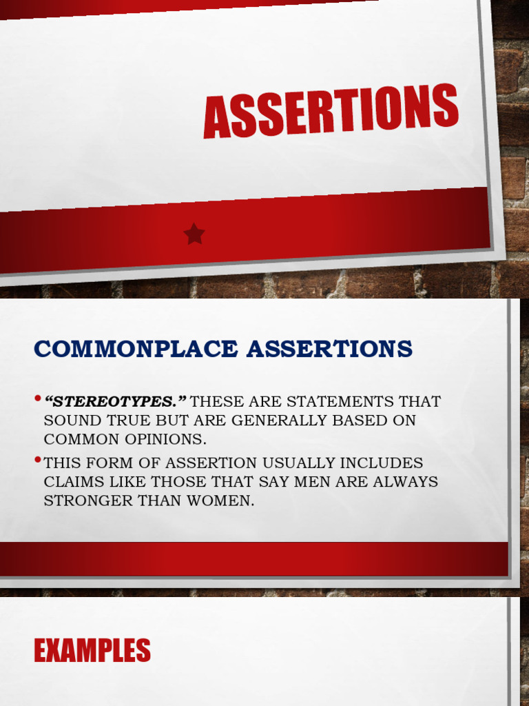 Assertions | PDF
