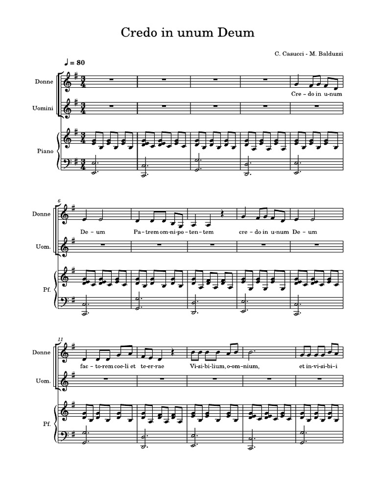 C. Casucci - M. Balduzzi - Credo in Unum Deum | PDF