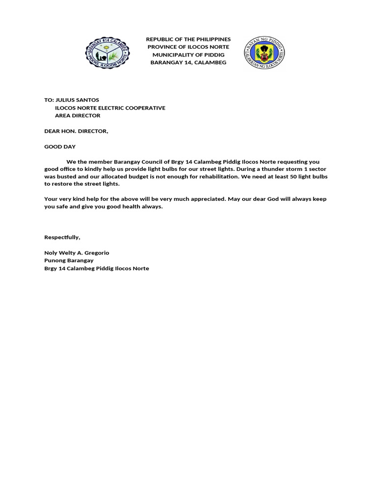 Request Letter | PDF