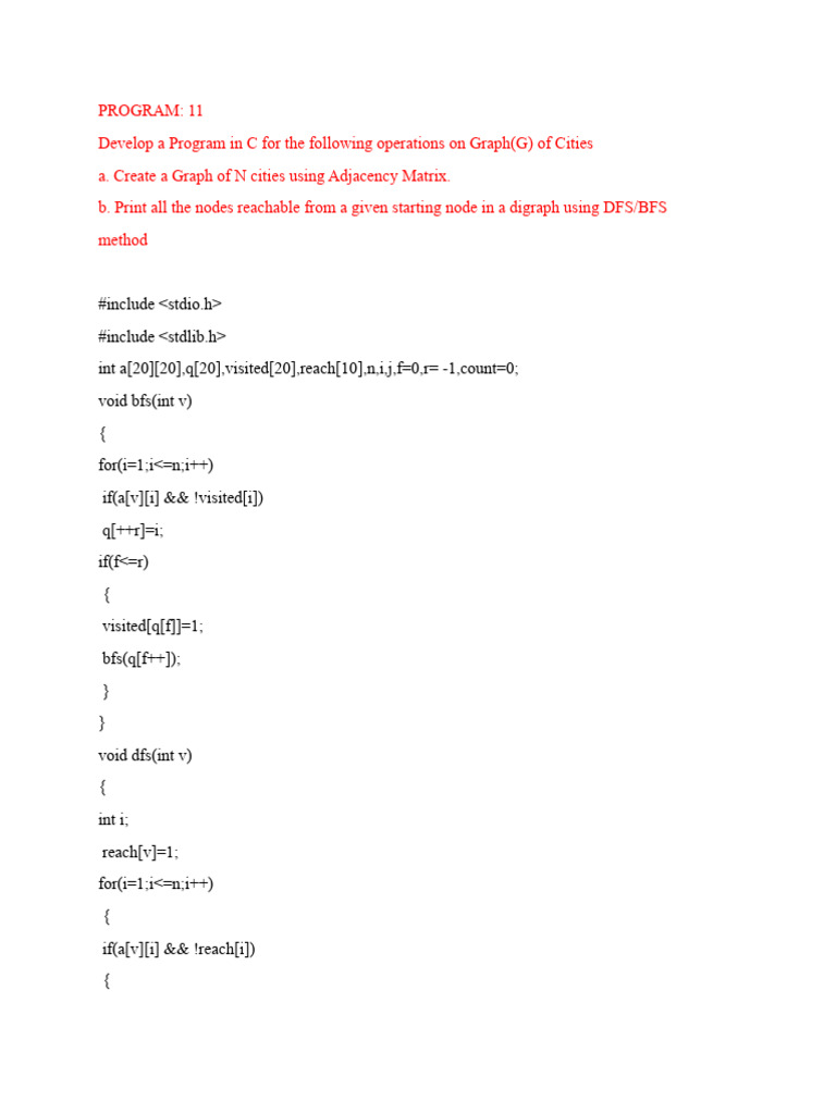 Dsa Program 11 | PDF