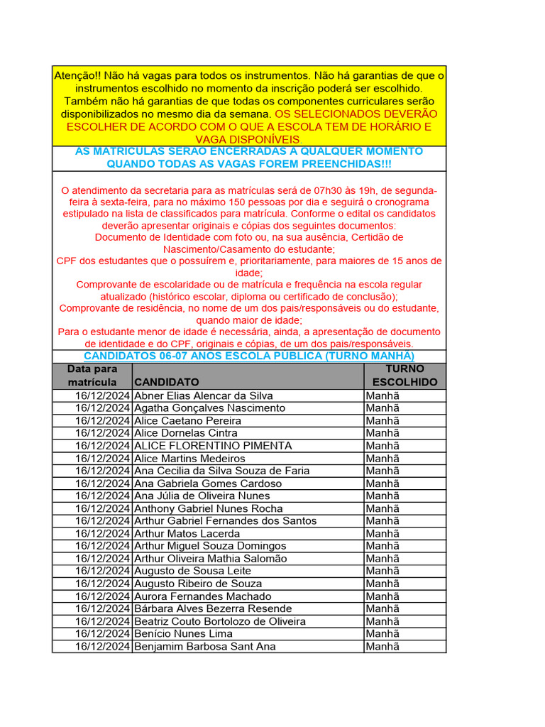 2 Chamada 2025 | PDF