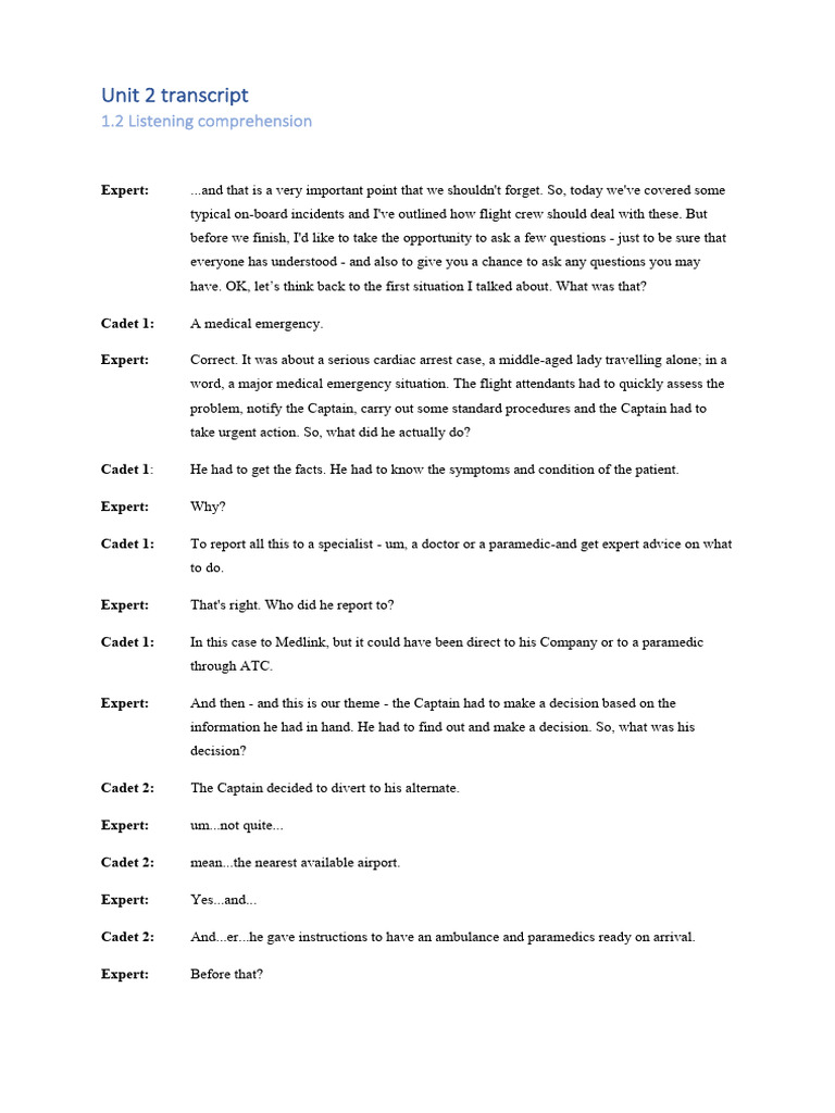 Medlink Emergency Procedures in Aviation | PDF | Transport Safety ...