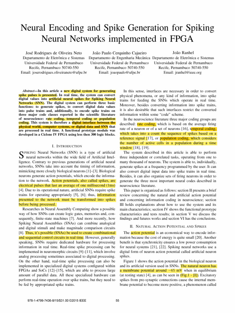 Neural_encoding_and_spike_generation_for_Spiking_Neural_Networks_implemented_in_FPGA | PDF ...