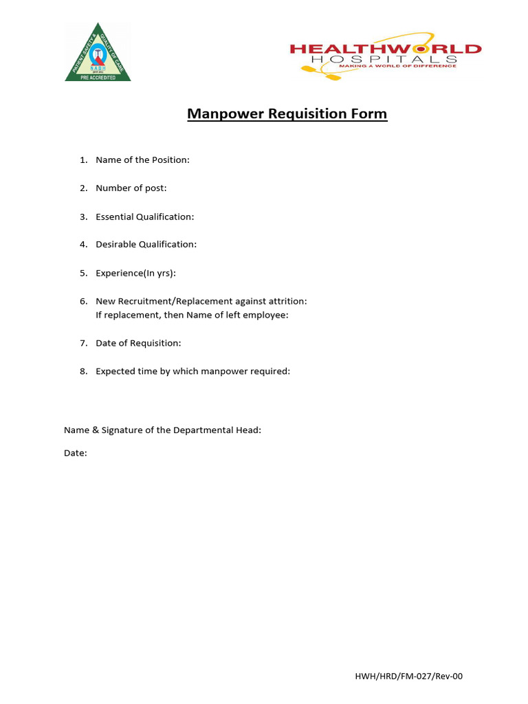 27. Manpower Requisitions Form | PDF