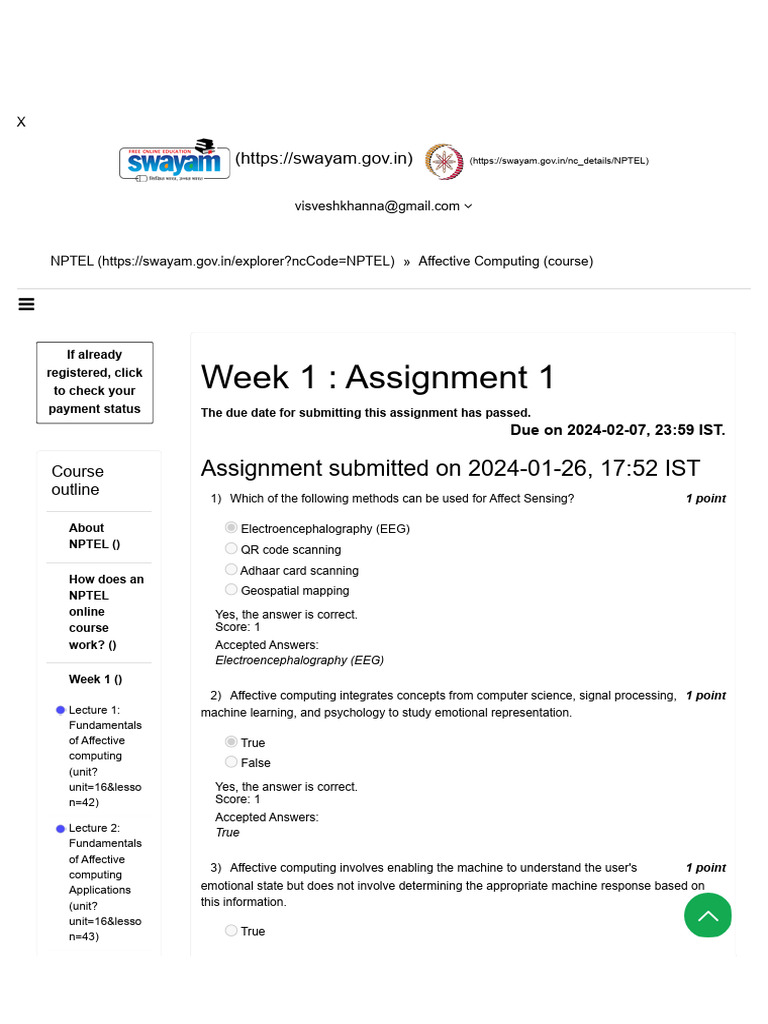 Affective Computing Assignments | PDF | Emotions | Cognitive Science