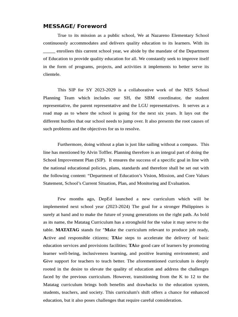 Sip Chap 1 Message | PDF | Curriculum | Learning