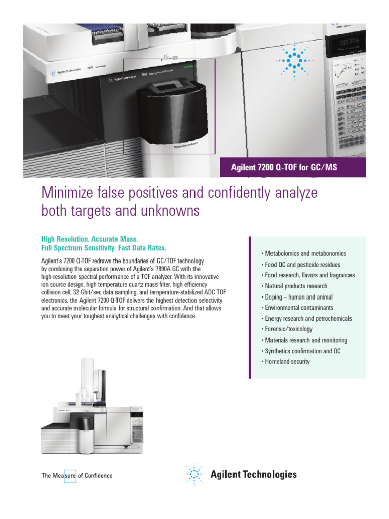 Folleto Q-TOF para GC-MS | PDF | Time Of Flight Mass Spectrometry | Gas Chromatography–Mass ...