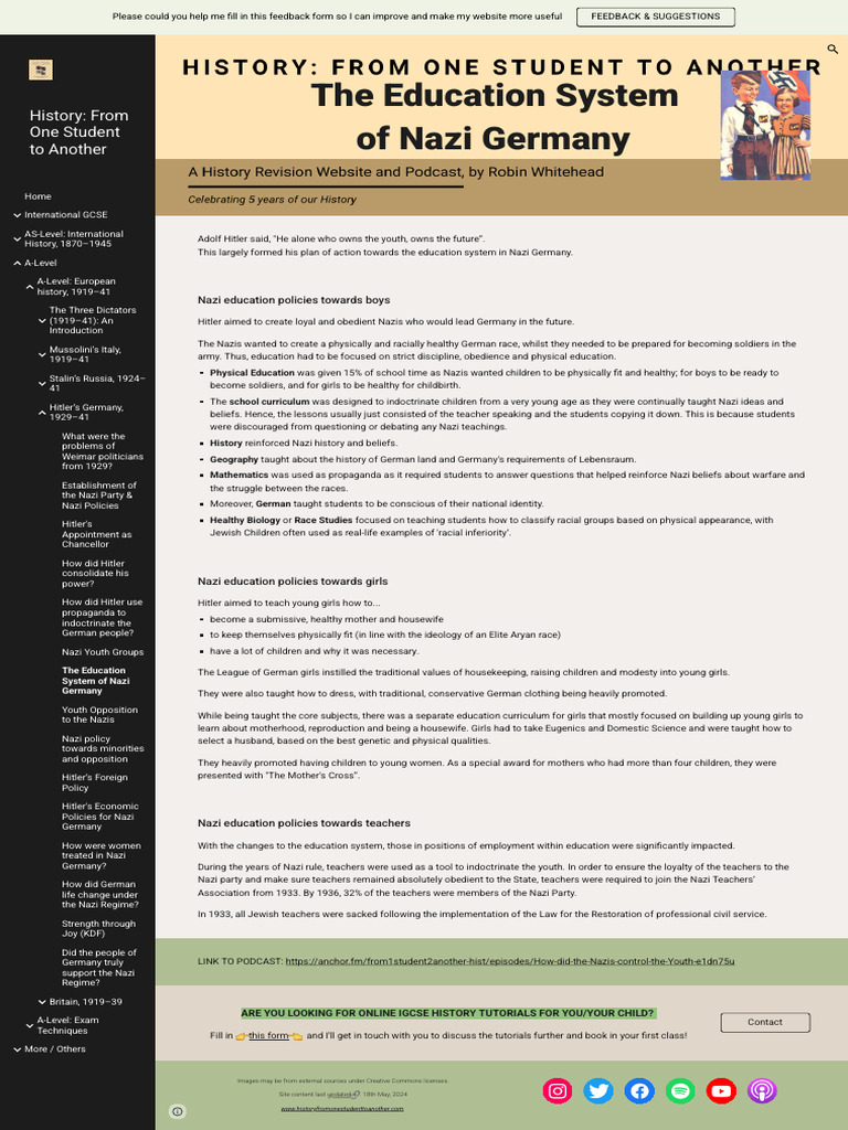 History From One Student To Another - The Education System of Nazi ...