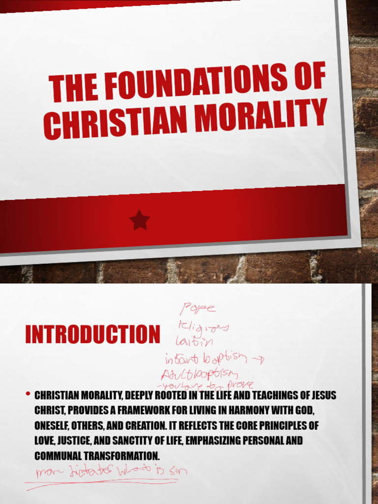 Christian Morality: Principles and Teachings | PDF | Christian Ethics ...