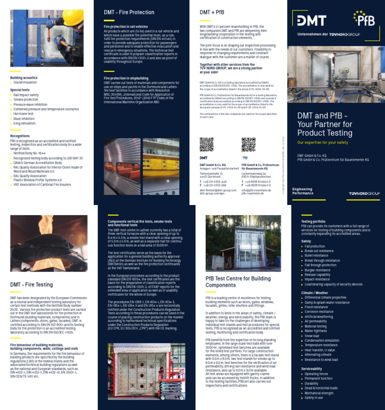 DMT Flyer-Brandtechnische-Pruefungen Englisch WEB | PDF