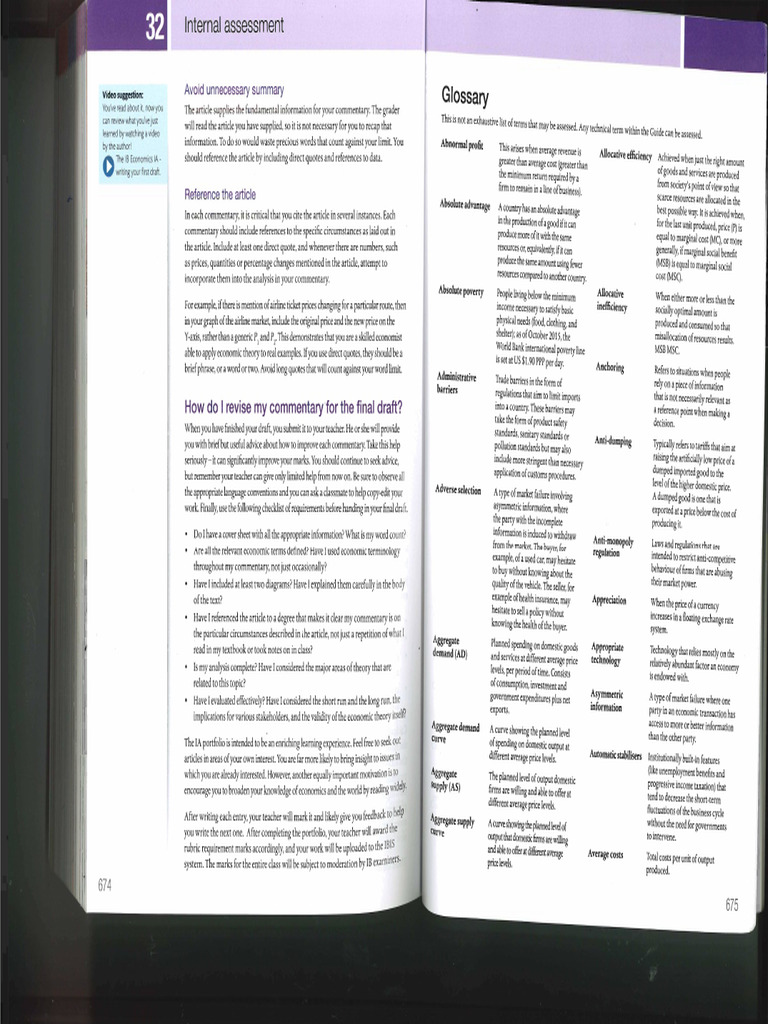 IB Economics Glossary | PDF